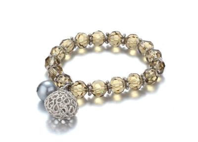 Cina Oro/braccialetti di cristallo della bigiotteria con filo del pendente della perla il singolo in vendita