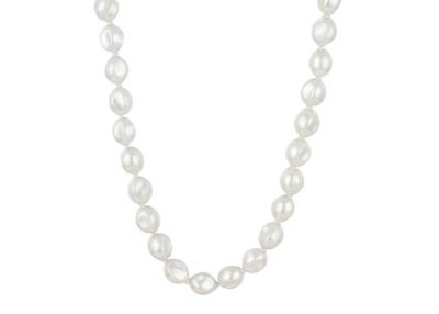 Cina Collana della perla simulata stile barrocco bianco, collana lunga della perla del filo in vendita