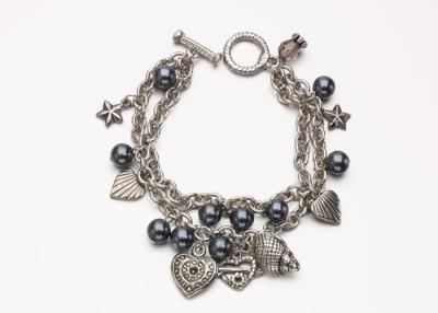 Cina I braccialetti a forma di della bigiotteria del pendente del cuore rimuovono il doppio filo di cristallo in vendita