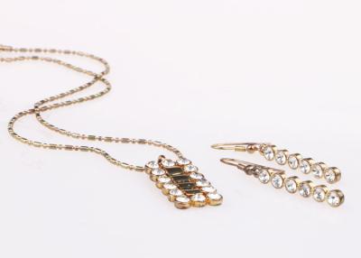 Cina Insiemi con il diamante, insiemi artificiali di Jewellry del costume placcati oro dei gioielli per nozze in vendita