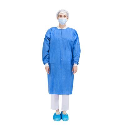 China Lab Coat Nonwoven PP SMS Doctor Labcoats Nursing Scrubs Nurse Uniform Customized Lab Coat for sale