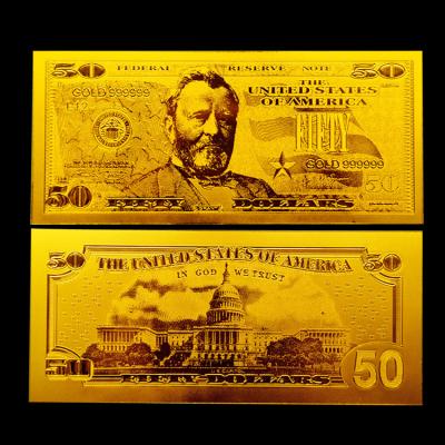 Cina La banconota in dollari $50 dell'oro degli Stati Uniti d'America 24 il Kt 0,999 ha limitato U.S.A. in vendita