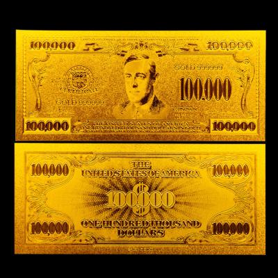 Cina banconota in dollari dell'oro degli Stati Uniti della banconota $100000 con le iscrizioni urgenti in vendita