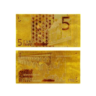 Cina 24k euro regali della banconota dell'oro della nota dell'oro €5, biglietto della stagnola di oro in vendita