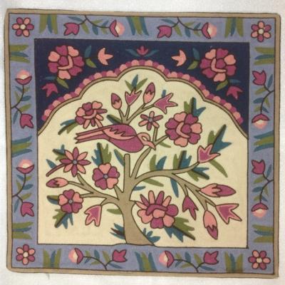 China Embroidery cushion cover with Tree and bird design. for sale