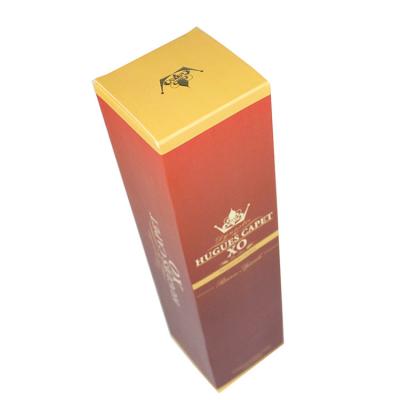 Cina Contenitore di regalo della carta del cartone della laminazione di lucentezza della stagnola di oro per vino in vendita