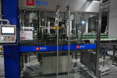 China High-speed Fully Automatic Shrink Sleeve Label Labeling Machine For Orange Juice Beverage Production Line Customer Site for sale