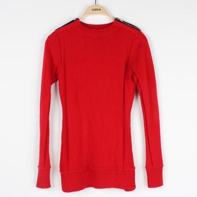 Cina Il cavo del cotone tricotta i maglioni Cindy Knittted rosso con il cuoio delle spalline in vendita