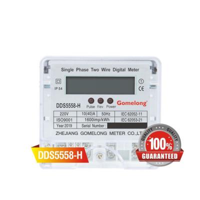 China Small Size DDS5558 Single Phase Energy Meter Price with communication for sale