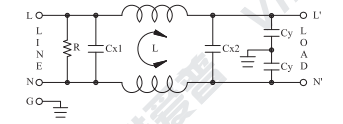 EMI Filter Electrical Schematic Diagram