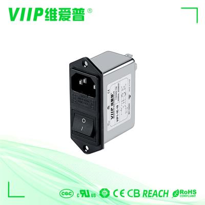 China C14 Mannelijke Contactdoos Gealigneerde CEI EMI Filter 120V 250V met Zekeringsschakelaar Te koop