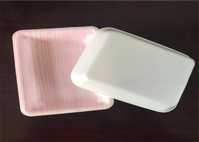 China Kundengebundene nette Kunststoffgehäuse-Behälter rosa und weiß für Weihnachtsservierteller zu verkaufen
