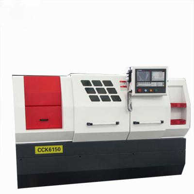 China CK6132 CNC Turning Lathe Machine , Mini Lathe Machine 2 Axis Pipe Threading Bar Feeder for sale