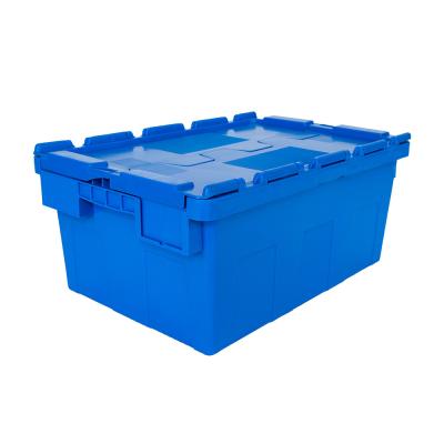 China Solución de almacenamiento y transporte Caja de plástico apilada con tapa Certificada ISO9001 en venta