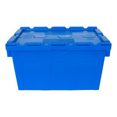 China Contenedor plegable de plástico plegable de 600x400x260 mm para almacenamiento y movimiento en azul en venta
