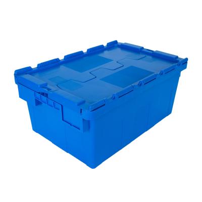 China Contenedor de transporte de plástico plegable azul para el almacenamiento de PE pesado de la UE en venta