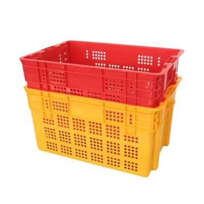 Cina Cassa di stoccaggio in plastica in stile maglia da 600x400x310 mm per il raccolto pieghevole e facile da pulire in vendita