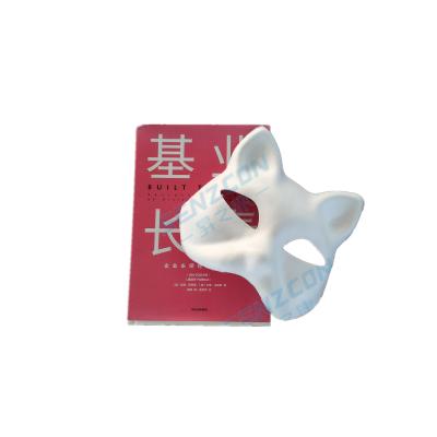 China Pulp molding artwork in the shape of a white cat's face. It can be painted and is suitable for use at parties, especially during Christmas. It is environmentally friendly and biodegradable. for sale