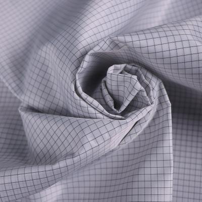 빨아질 수 있는 반 정적 ESD 폴리에스터 천, 검정 탄소 섬유 선도 가닥