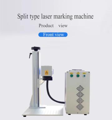 Detailed view of laser marking machine components