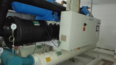 China overstroomde Water Gekoelde de Schroef Koelere COP 5.8 van 1419KW R134A Energie - besparing Te koop