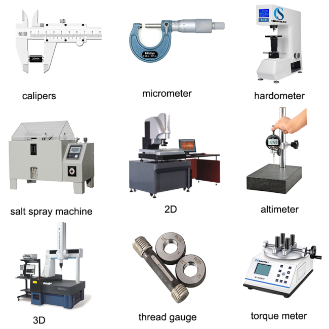 Quality control testing equipment