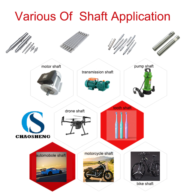 Precision machined shaft components