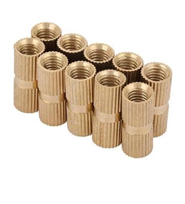 China Aluminum Precision Cnc Machining Parts Service Female Thread Insert M5 Knurl Nut ODM for sale