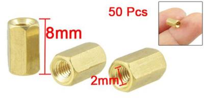 China Precision CNC Lathe Machined Plastic Parts Copper Brass Adapter Hex Nuts Milling Drilling for sale