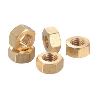 China Custom Brass CNC Machining Parts M6 M7 Copper Nuts Products Manufacturing for sale
