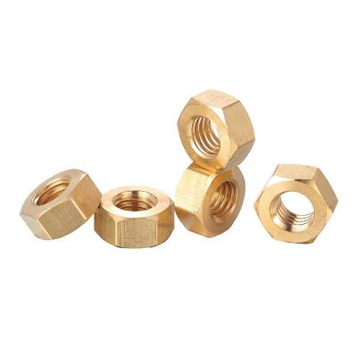 China Custom Brass CNC Machining Parts M6 M7 Copper Nuts Products Manufacturing for sale