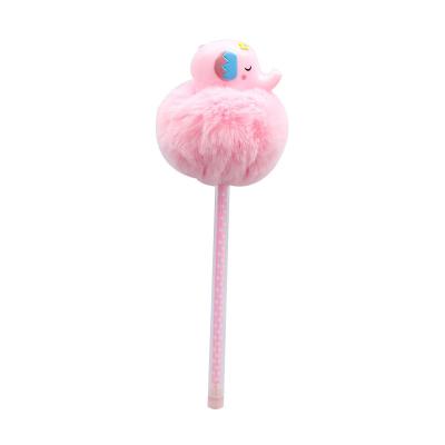 Cina Bene durevole ultraleggero di rosa della peluche del punto pastello lanuginoso di plastica della penna 0.5mm in vendita