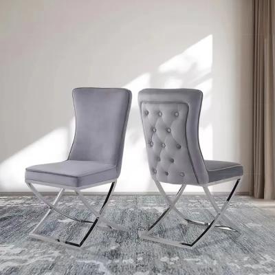 China Moderne Design Samt Polstered Esszimmer Möbel Stuhl zu verkaufen