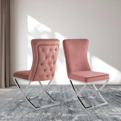 China Moderne Design Samt Polstered Esszimmer Möbel Stuhl zu verkaufen