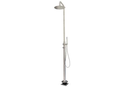 Chine Douche de natation de support de douche de 316 filigranes d'acier inoxydable de satin de douche de jardin libre solaire extérieur de plage à vendre