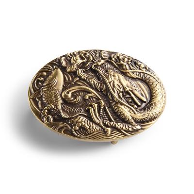 中国 ドラゴンのロゴの男性用合金のベルトの留め金、自動ロック3Dの注文のロゴのベルトの留め金を浮かべて下さい 販売のため