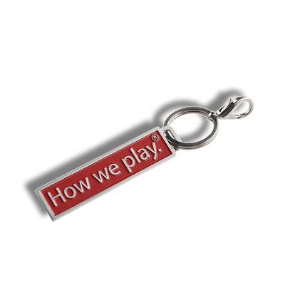 Cina Il metallo fatto a mano su ordinazione riempie il keychain semplice di rettangolo di colore in vendita
