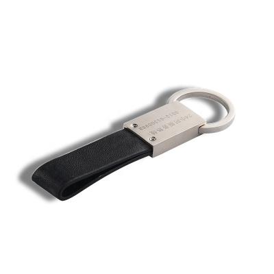 Cina Metallo inciso abitudine nera Keychains, anelli portachiavi del metallo della pianura di progettazione semplice in vendita