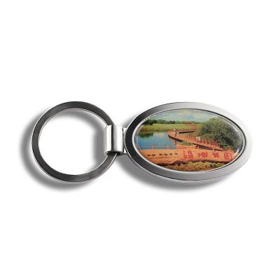 Cina Timbratura dei portachiavi a anello promozionali del metallo con anti nichelatura 45*30mm in vendita