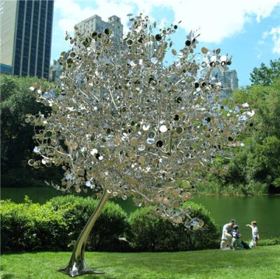 China las esculturas de acero inoxidables del árbol 316L del metal de 3M cultivan un huerto polaco moderno del espejo en venta