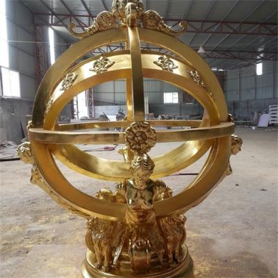 Cina Scultura decorativa del giardino della palla di metallo di Celestial Globe Armillary Sphere Sculpture in vendita