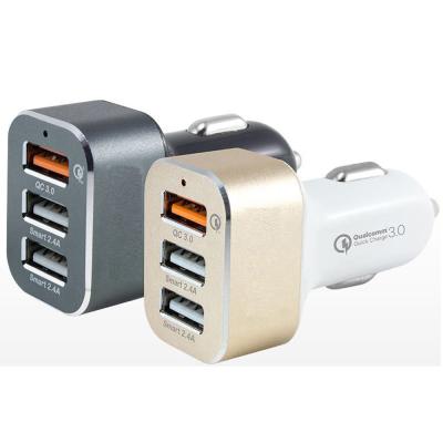 China (Qualcomm Certified ) Quick Charge 3.0 3-Port USB Car Charger FCP for sale