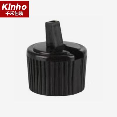 Cina Tappo di bottiglia cosmetico a costine 24/410 28/410 Erogazione di coperchi con cappuccio ribaltabile a torretta con beccuccio in vendita