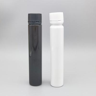Cina Liquido orale Bottiglie in PET color ambra con tappi di sicurezza Flacone per pillole in compresse di collagene in PET Boccetta di plastica a tubo lungo 10 ml 15 ml 20 m in vendita
