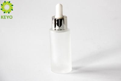 Cina Bottiglia cilindrica del fondamento di vetro glassato, bottiglie di vetro del contagoccia 30ml in vendita