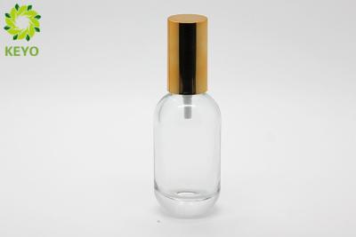 Cina Chiare bottiglie rotonde della pompa di Boston, contenitori liquidi di vetro del fondamento 30ml in vendita