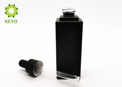 Cina Il cosmetico vuoto di vetro ricoprente nero opaco imbottiglia OZ 1,67 per olio essenziale in vendita