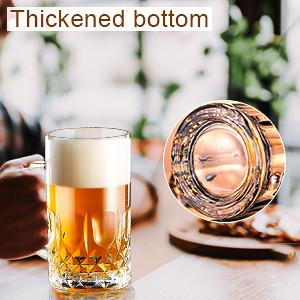 중국 20OZ 유리 맥주 컵 손잡이 식기 세척기 및 마이크로 웨이브 안전 판매용
