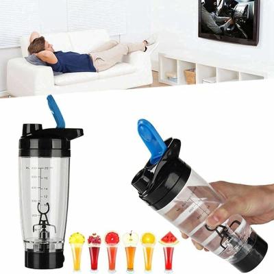 중국 유통 600ML 전기 단백질 믹서 쉐이커 병 휴대용 미니 주커 플라스틱 자기 섞음 커피 머그 친환경 판매용
