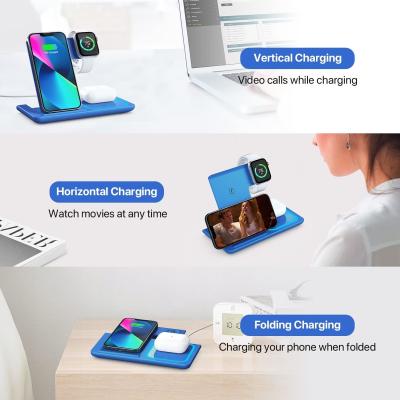 Wireless Charger, 3 in 1 Wireless Charging Station, Fast Wireless Charger Stand